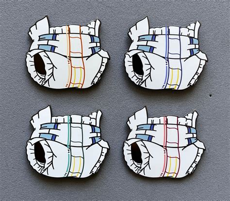 Abdl Tapes Medical Diaper Pin S M L Xl Agere Enamel Pin Poofy Pins Etsy