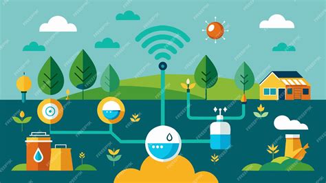 Premium Vector Precision Agriculture Iotbased Water Conservation Allows For Precision