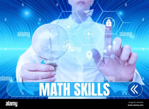 Hand Writing Sign Math Skills Business Overview Starting To Learn How