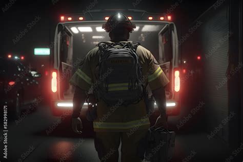 Paramedic And Ambulance Neural Network Ai Generated Art Stock Illustration Adobe Stock
