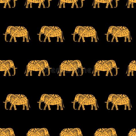 Indian Elephants Pattern Stock Illustrations 1 394 Indian Elephants
