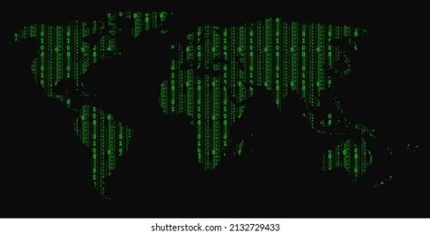 Earth Form Wallpaper Designed Tech Numbers Stock Illustration