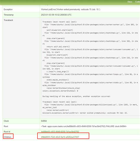 Workerlosterror The Result Returned By The Subtask Cannot Be Accepted · Issue 7999 · Celery