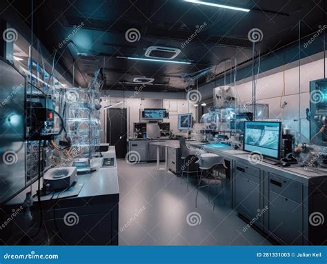 AIpowered Lab With Simulations And Experiments Royalty Free Stock Photo CartoonDealer Com