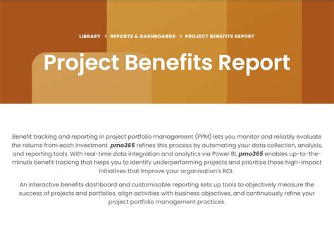 Pmo365 On Linkedin Project Benefits Report Pmo365 Project