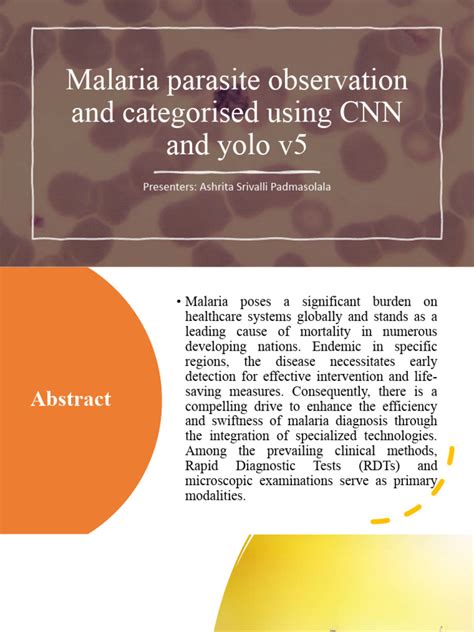 Malaria Parasite Observation And Categorised Using Cnn And Yolo V5 Pdf Malaria Deep Learning