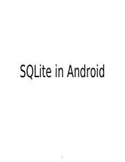 Understanding Sqlite In Android Database Basics Functionality Course Hero
