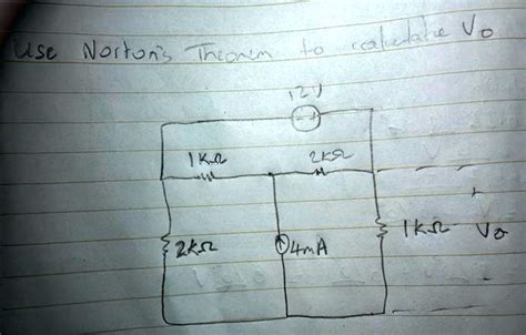 SOLVED Calculate V0 Using Norton S Theorem Please Show All Steps In
