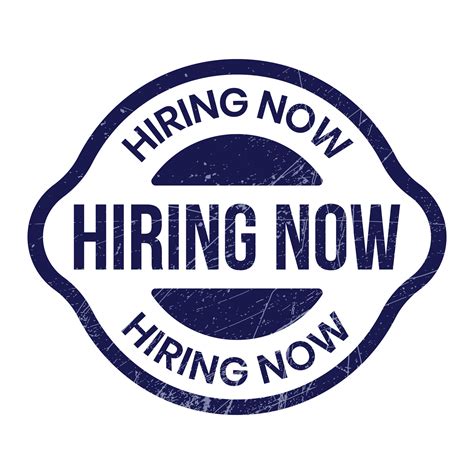 We Are Hiring Now Label Badge Rubber Stamp Hiring Now Emblem Now Hiring Vector Illustration