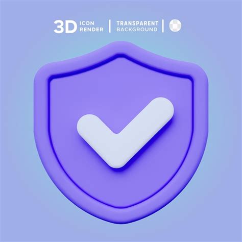 Premium Psd Psd Shield Security 3d Illustration