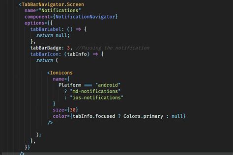 React Native How To Disable Tabbarbadge In Navigation V5 Createbottomtabnavigator Stack