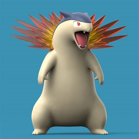 Stl File Pokemon Typhlosion 🐉 ・3d Printable Design To Download・cults