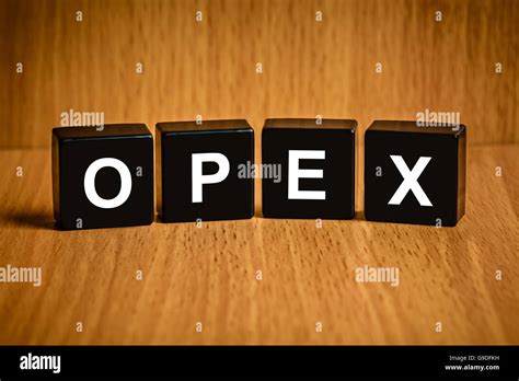 OPEX Or Operating Expense Text On Black Block Stock Photo Alamy
