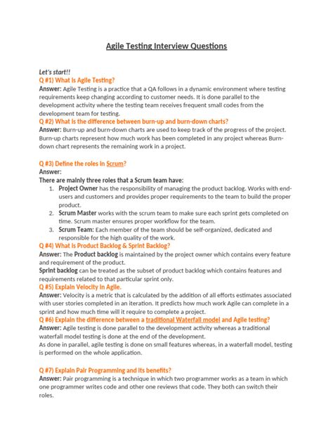 25 agile testing interview questions1 pdf scrum software development agile software