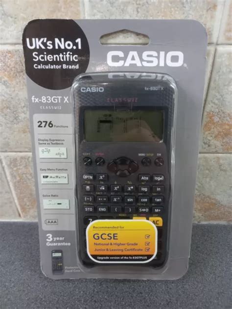 Casio Fx 83gt X Scientific Calculator Black Classwizz Gcse 276 Function Sealed £41 95