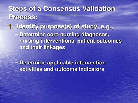 Ppt Consensus Validation Process A Standardized Research Method To