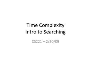 PPT SPACE COMPLEXITY TIME COMPLEXITY PowerPoint Presentation ID
