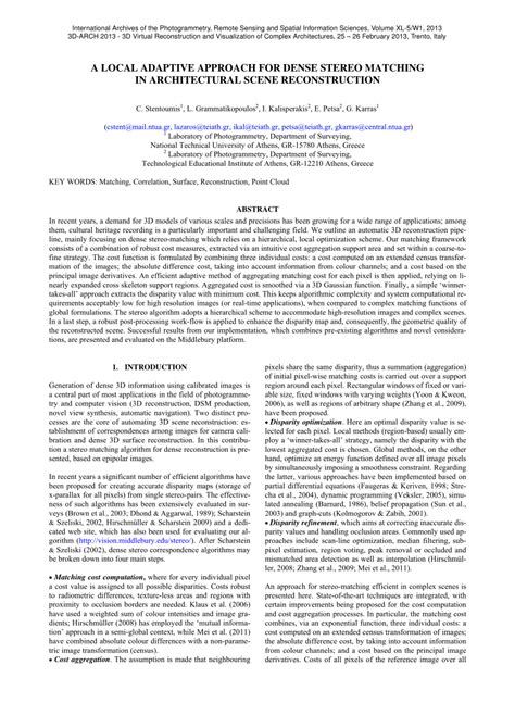 Pdf A Local Adaptive Approach For Dense Stereo Matching In