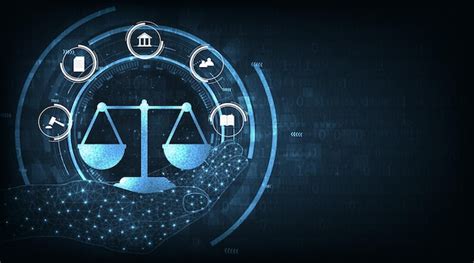 인터넷 법률 디자인의 개념 프리미엄 벡터