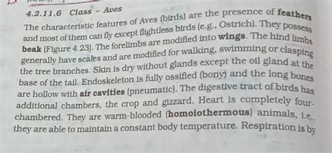 42116 Class Aves The Characteristic Features Of Aves Birds Are The