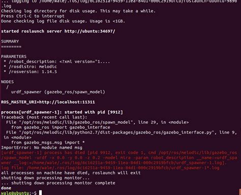 spawn urdf in gazebo problem urdf for robot modeling the construct