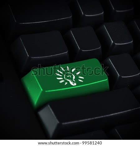 Computer Keyboard With Light Bulb Symbol On It Stock Photo Shutterstock