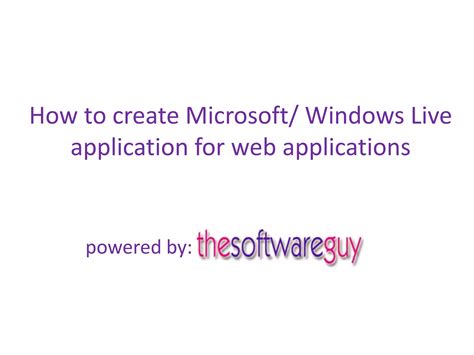 Login System With Windowsmicrosoft Live Using Oauth Php And Mysql Ppt