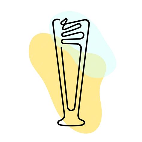 Premium Vector Beer In Pilsner Glass Hand Drawn Vector Line Art Illustration