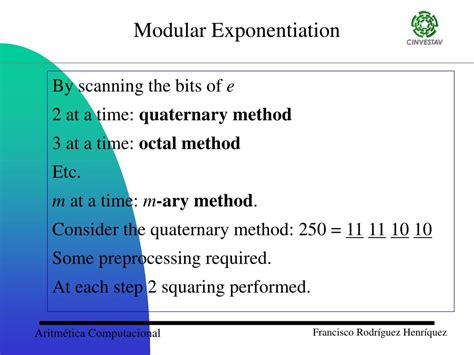 Ppt Modular Exponentiation Powerpoint Presentation Free Download
