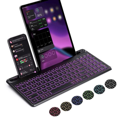 Seenda Backlit Multi Device Bluetooth Keyboard For Tablet Phone Computer Wireless Illuminated