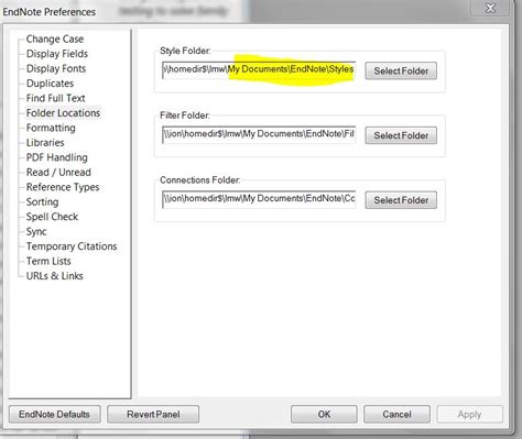Vancouver Sections Output Style Endnote Styles Filters And