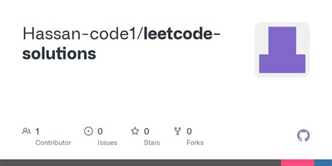 Github Hassan Code1leetcode Solutions