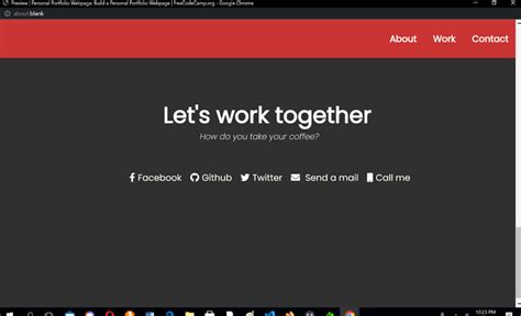 Personal Portfolio Webpage Build A Personal Portfolio Webpage Html Css The Freecodecamp Forum