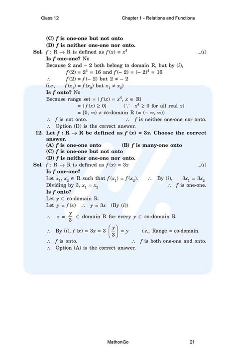 Ncert Solutions For Class 12 Maths Chapter 1 Relations And Functions