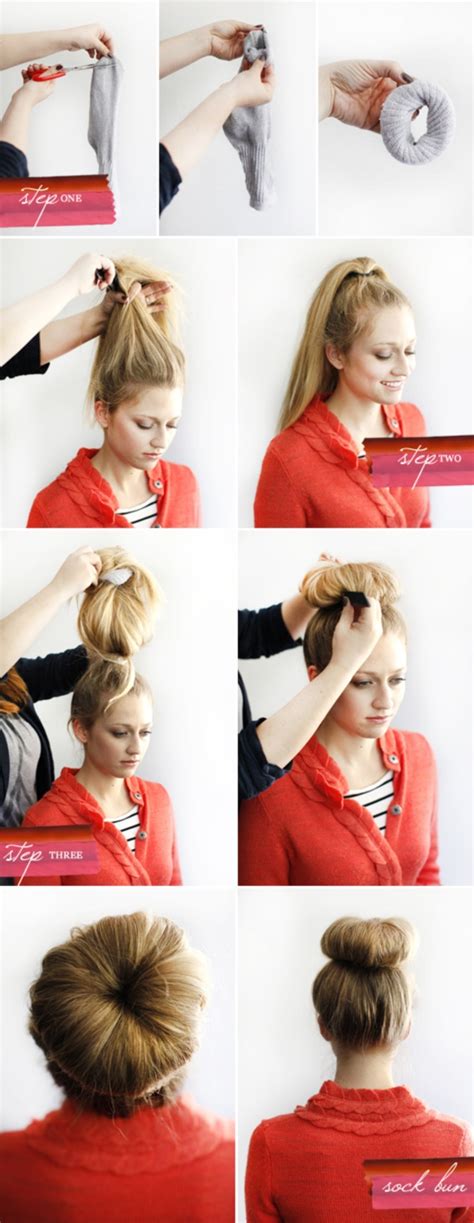 How To Make A Sock Bun 18 Step By Step Tutorials