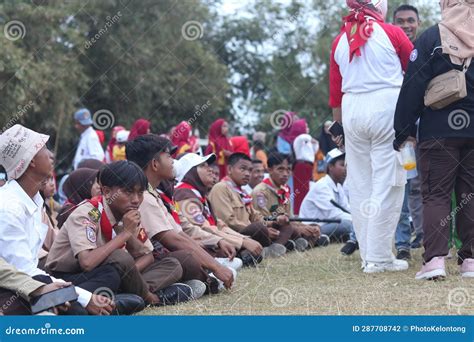 Scout Members Assisted In The Organization Of The Flag Lowering Ceremony During The 78th