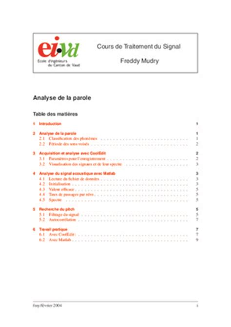 Cours Du Traitement Du Signal Pdf Notice Manuel D Utilisation