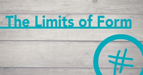 A Lesson In The Limits Of Form Obiter Publishing