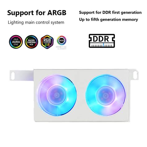 Memory Module Cooler Ddr4 Ddr5 Ram Cooler Radiator Dual Fan Computer Accessories Ebay