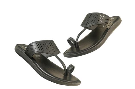 Aeroblu Ladies Black Chappal Pu Cs Pu C 061 R Titas Footwear