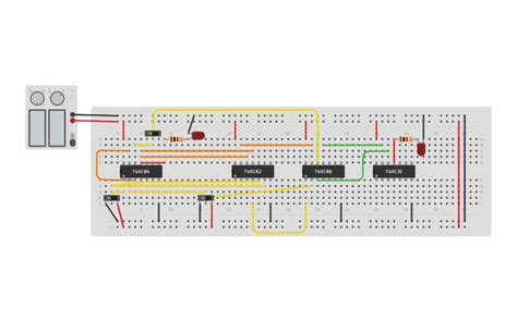 circuit design binary full subtractor tinkercad
