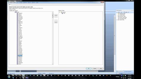 Lesson 2 Crystal Reports Adding Tables To A Report Youtube