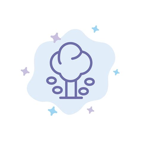 Environment Forest Green Summer Tree Blue Icon On Abstract Cloud