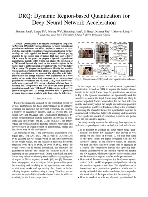 Dynamic Region Based Quantization For Deep Neural Network Acceleration