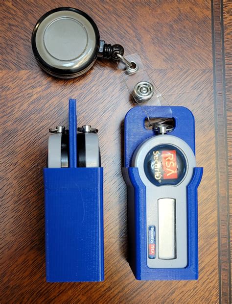 3d Printed 2 Rsa Securid Fob Holder Compact Design 1 Lanyard Attachment