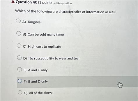 Solved A Question Point Retake QuestionWhich Of The Chegg