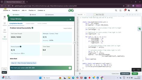 Kavitha Sreev On Linkedin Dsa Dynamicprogramming Maximumproductsubarray Problemsolving