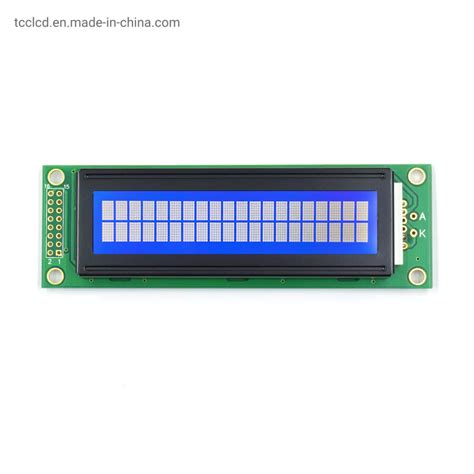16 pin monochrome 20x2 8 bit parallel stn character blue lcd display