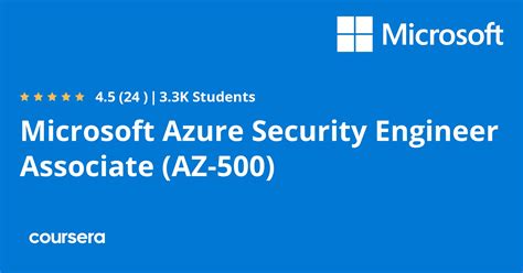 Microsoft Azure Security Engineer Associate Az 500 Coursya
