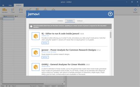 Installing Modules In Jamovi Dr Matt C Howard